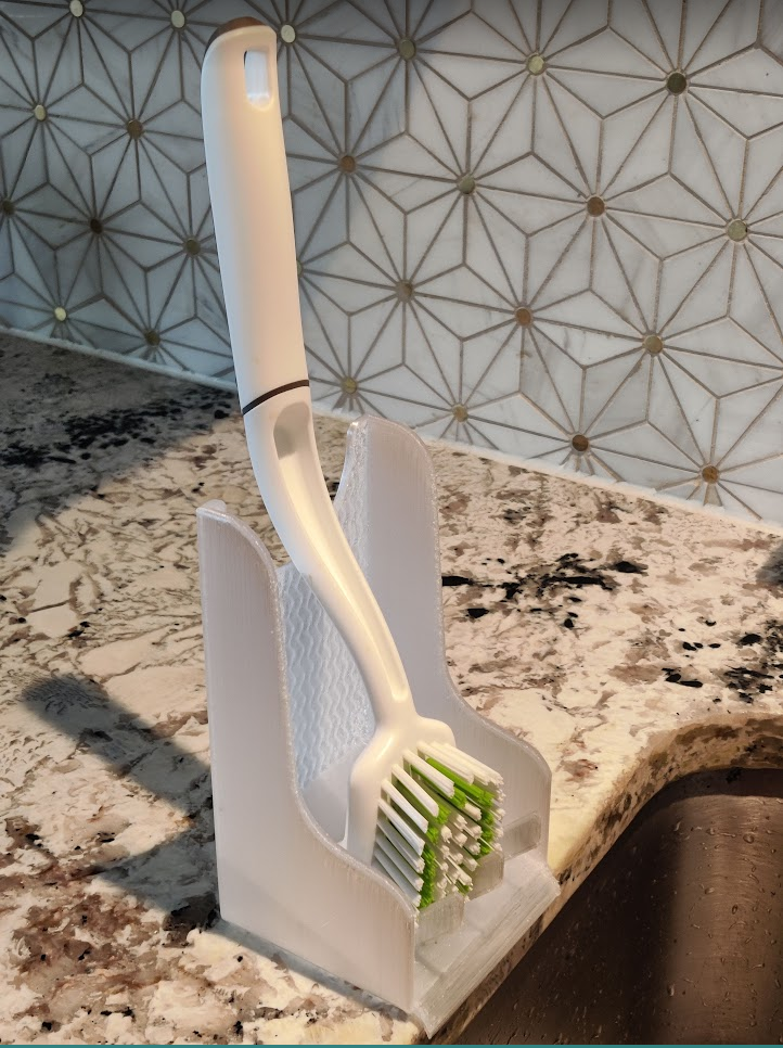 brush holder for sink edge by enjay | Download free STL model ...