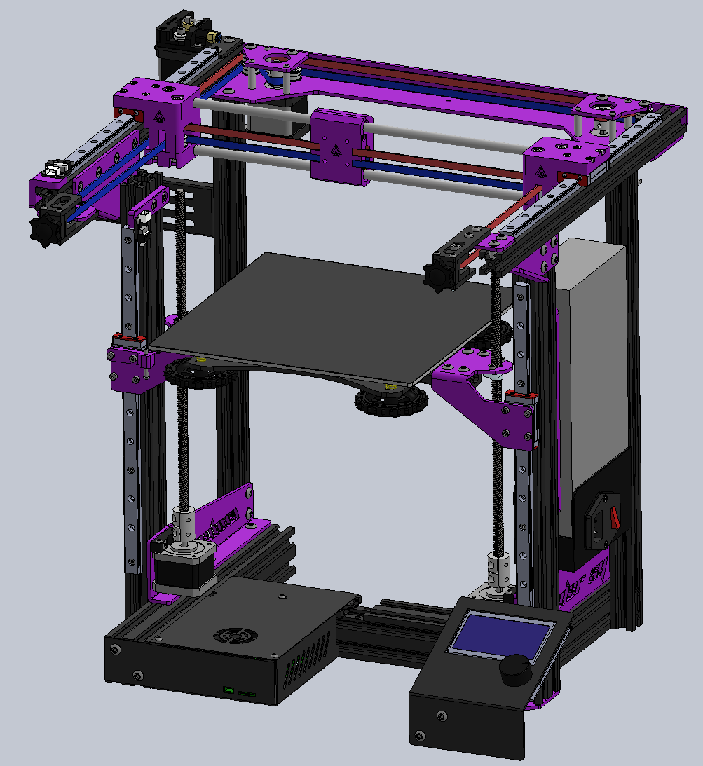 EnderXY - Linear Rod X Axis Conversion by Supavitax | Download free STL ...
