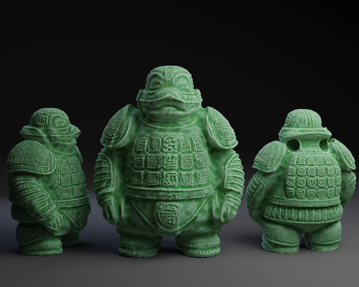 Japanese Armored Turtle Netsuke by Peter Farell | Printables Store
