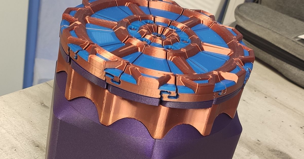 12 leaf aperture iris box Hexagon 200% M4 by KRYS-3D | Download free ...