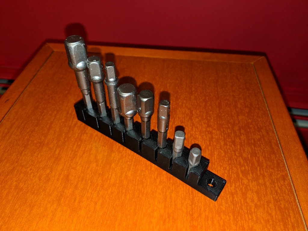 Hanging Variable Spacing Customizable Hex Bit Holder by kornon ...