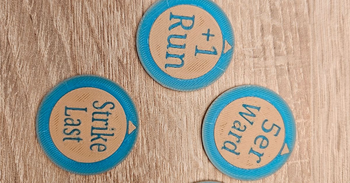 Tabletop Token set 40mm chips by Peter G- | Download free STL model ...