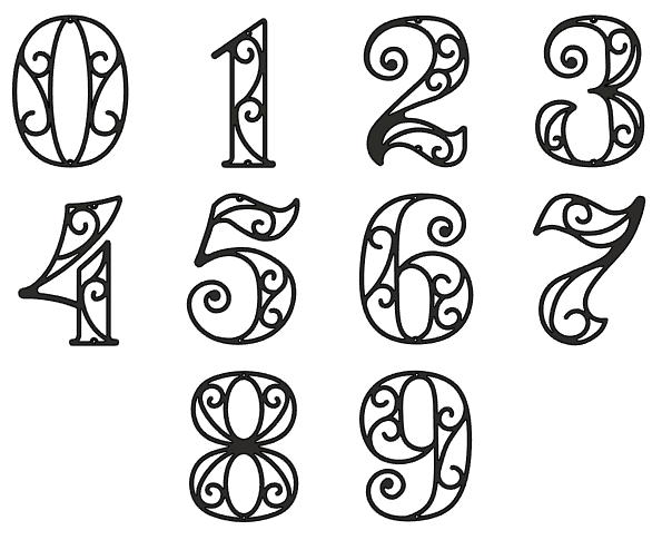 Fancy House Numbers par DickF | Téléchargez gratuitement un modèle STL ...
