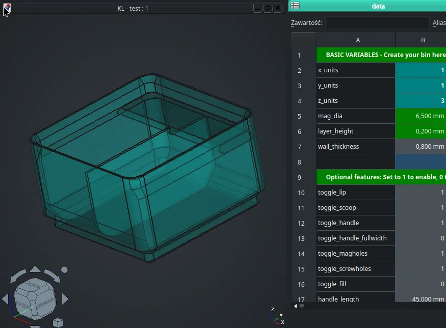 Upgraded parametric FreeCAD Template for Gridfinity Bins by Kaminter | Download free STL model ...