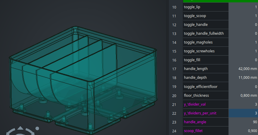 Upgraded Parametric Freecad Template For Gridfinity Bins By Kaminter Download Free Stl Model
