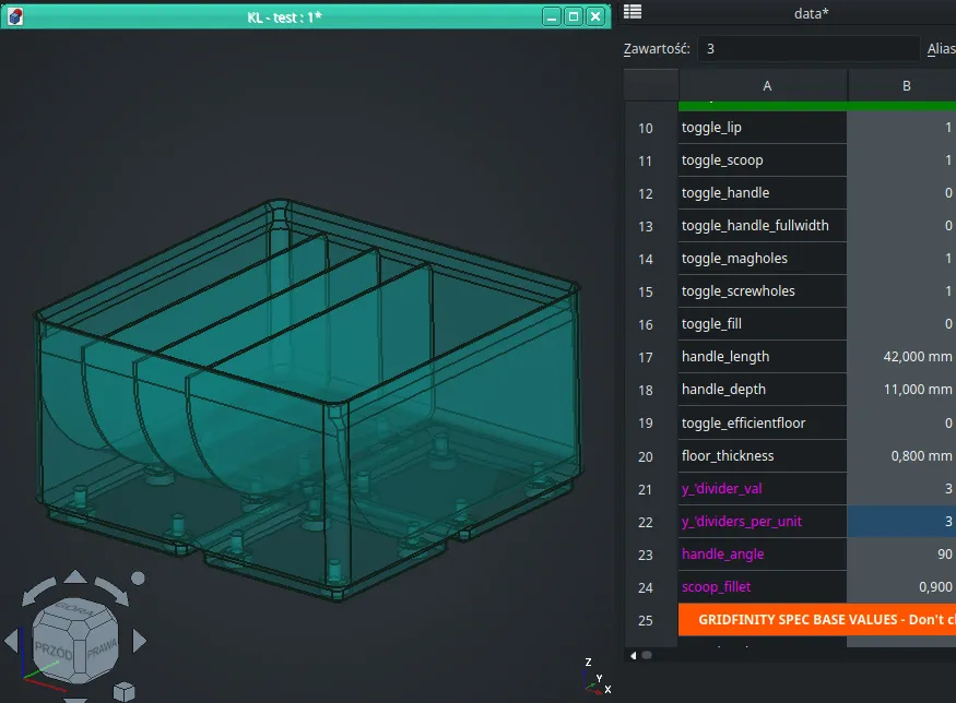 Upgraded parametric FreeCAD Template for Gridfinity Bins by Kaminter | Download free STL model ...