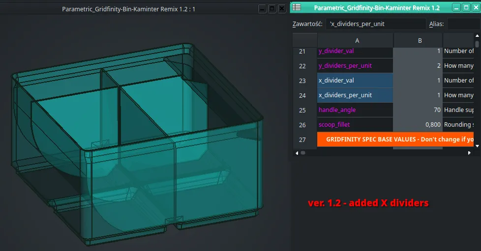 Upgraded parametric FreeCAD Template for Gridfinity Bins by Kaminter | Download free STL model ...