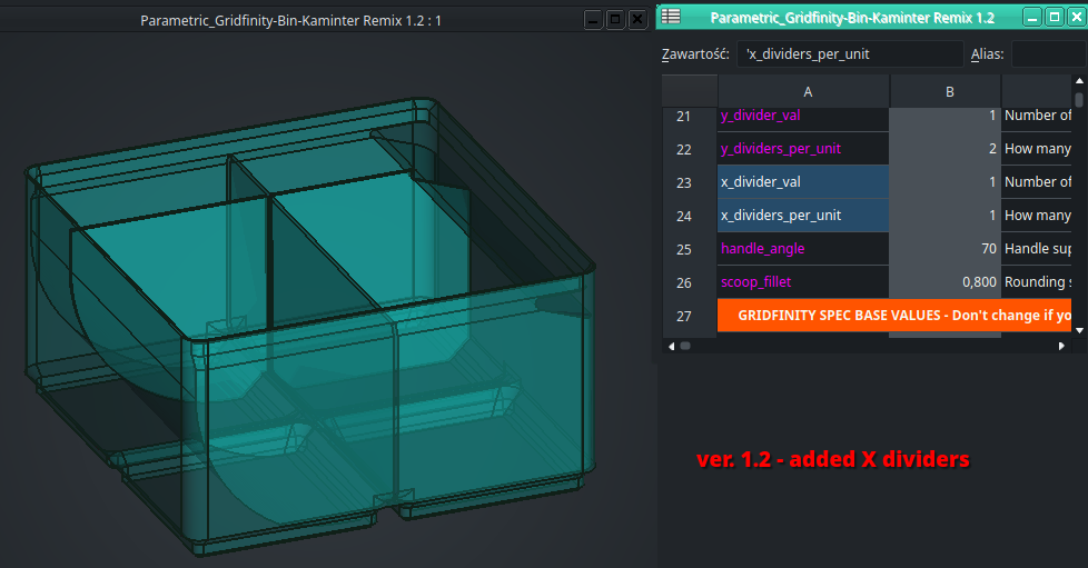 Upgraded Parametric Freecad Template For Gridfinity Bins By Kaminter Download Free Stl Model