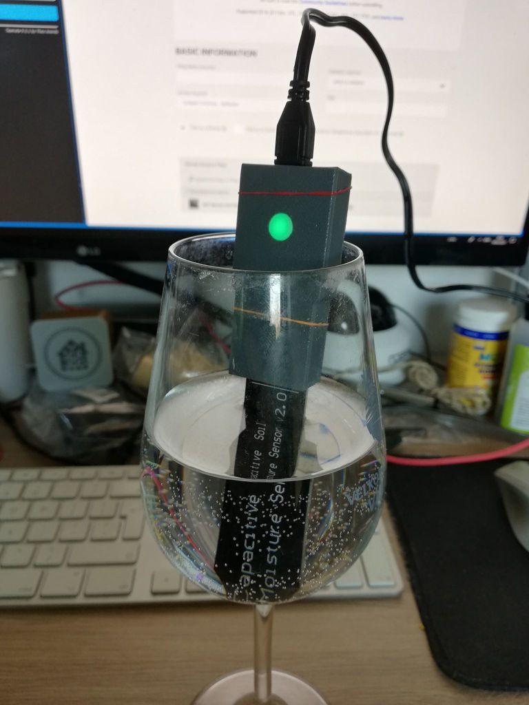 Soil Sensor and Wemos D1 mini Housing with Led indicator by n00by ...