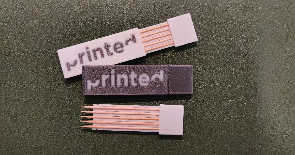 Toothpick Box for 5 by jake_social | Download free STL model ...