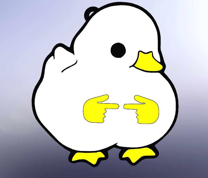 Llavero Pato UWU Keychain por Victor Elizondo García | Descargar modelo ...