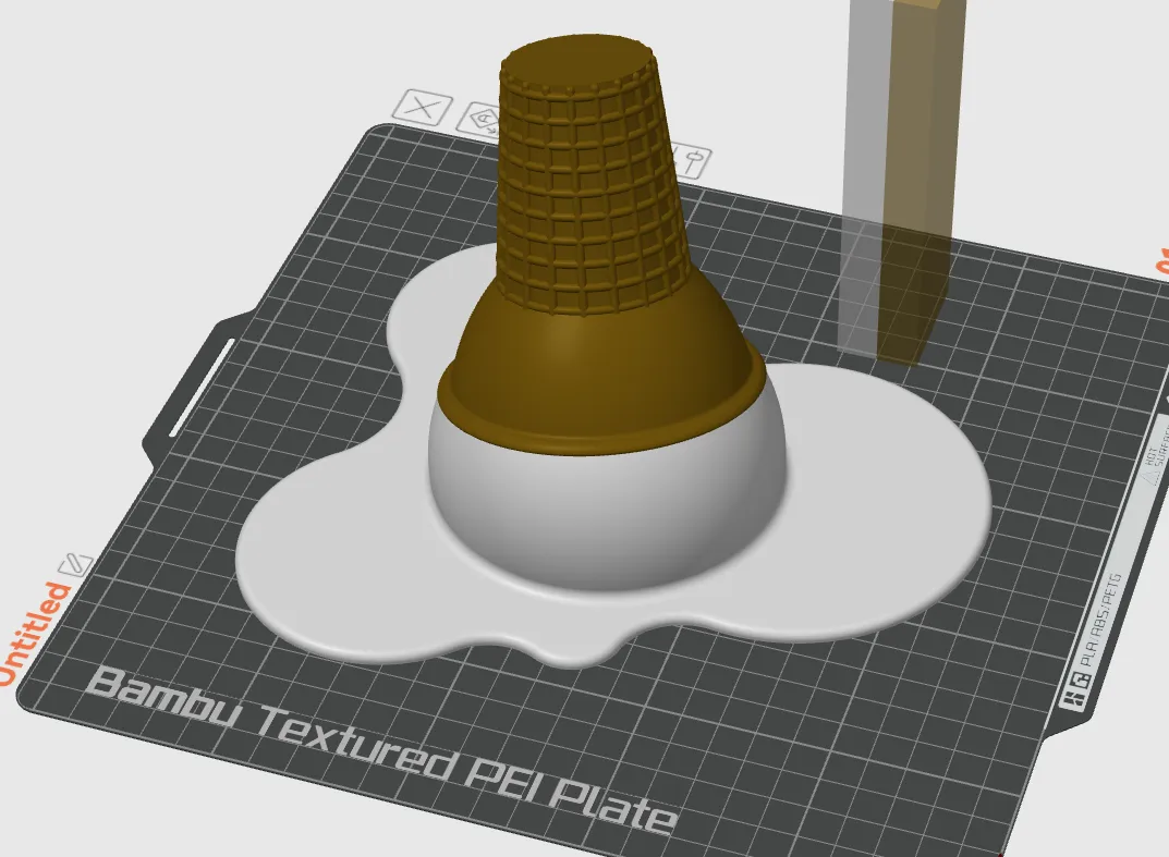 Melting Ice Cream Cone by LIG Computer | Download free STL model ...
