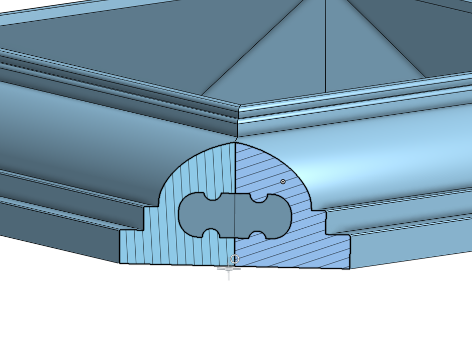 True 4 inch Two-Piece New England Base Post Trim Ring with locking tabs ...