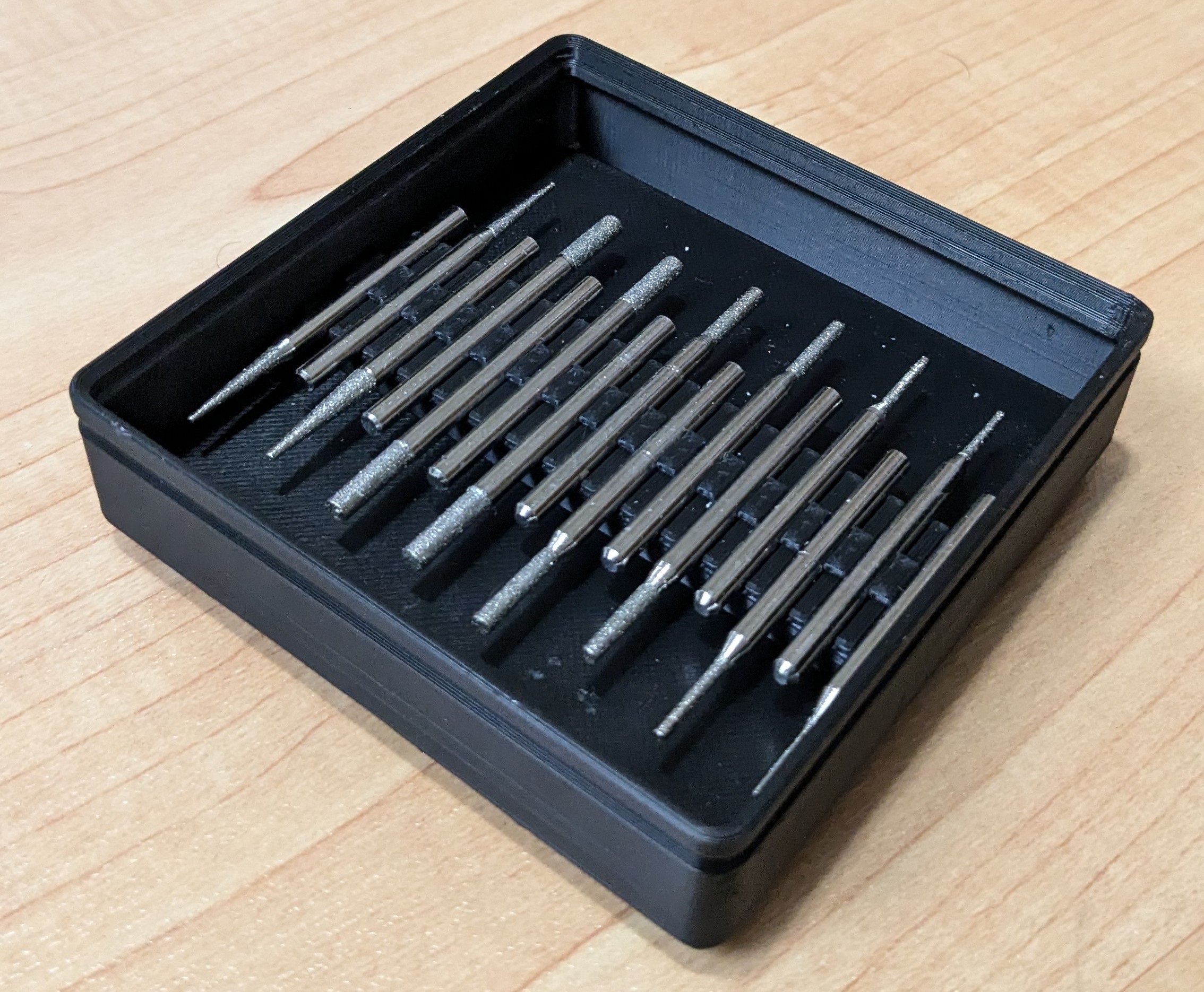 Gridfinity - parametric drill/rotary tool bit holder by Allen Robinson ...