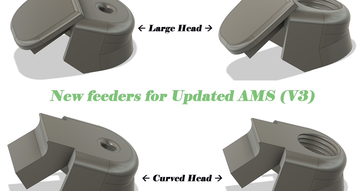 New feeders for Updated AMS (V3) (fusion360) by mosselini1 | Download free STL model ...