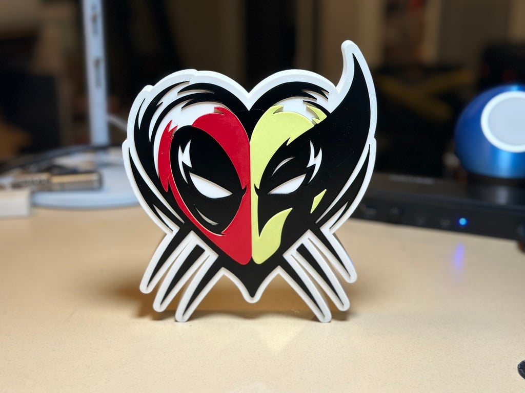 Deadpool Wolverine Heart by rockstarTS | Download free STL model ...