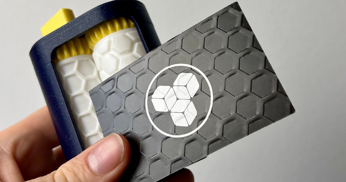 Hexagons - Business Card Embosser Roller por MakerSpace.Online ...