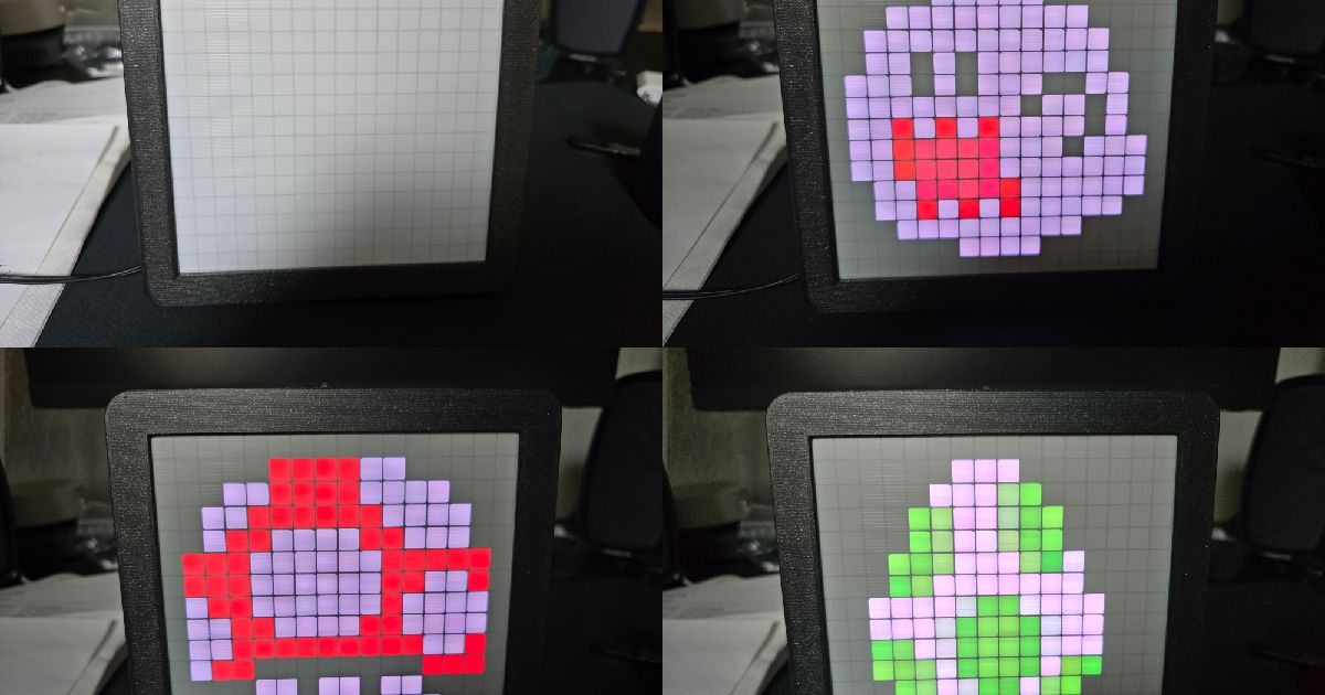 Pixel Art with 64 LED Matrix WS2812B - v2 - New led diffuser by Regis ...