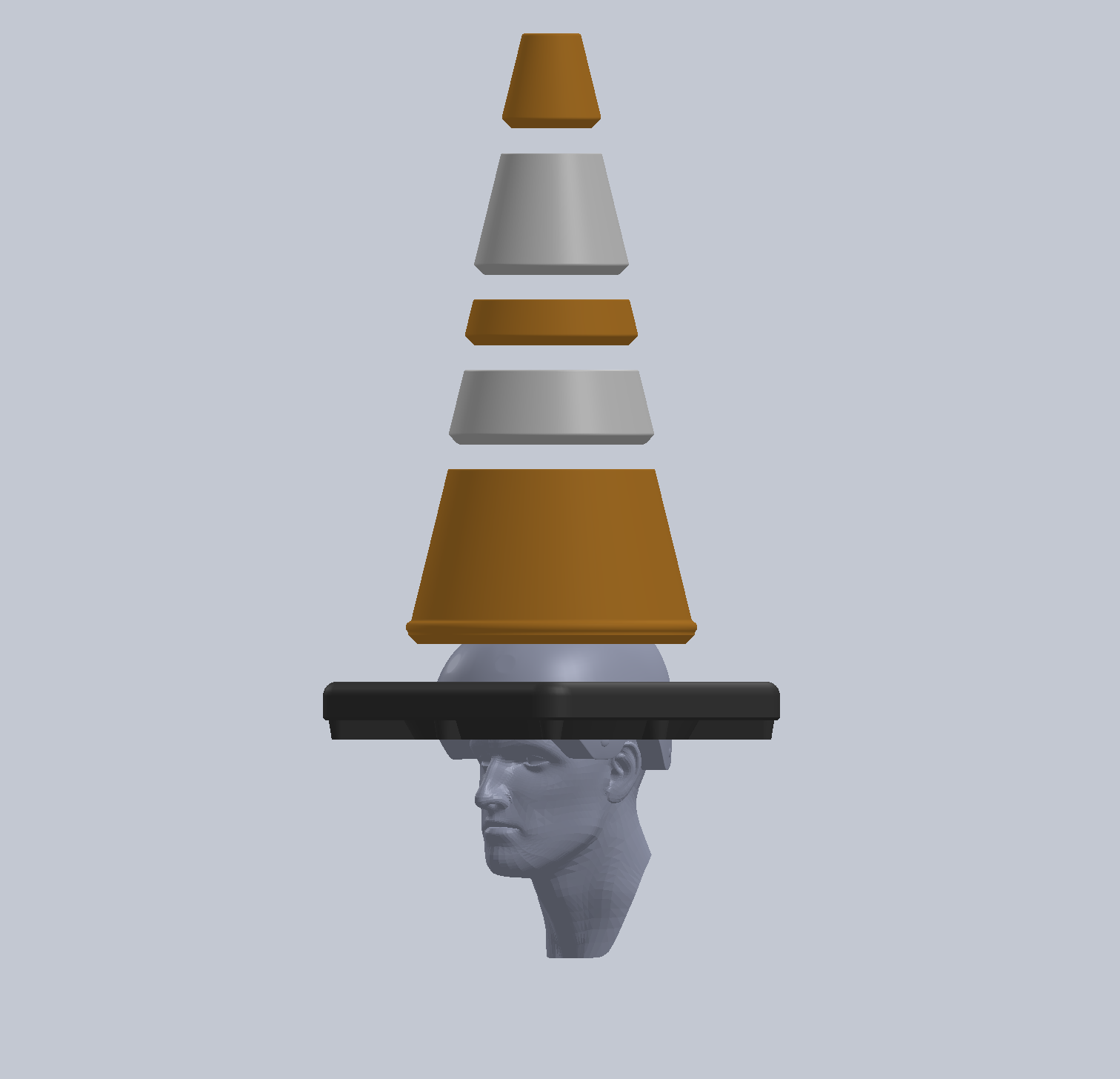 Human Traffic Cone J.E.Ph.F. Helmet par 3D Gloop! | Téléchargez ...