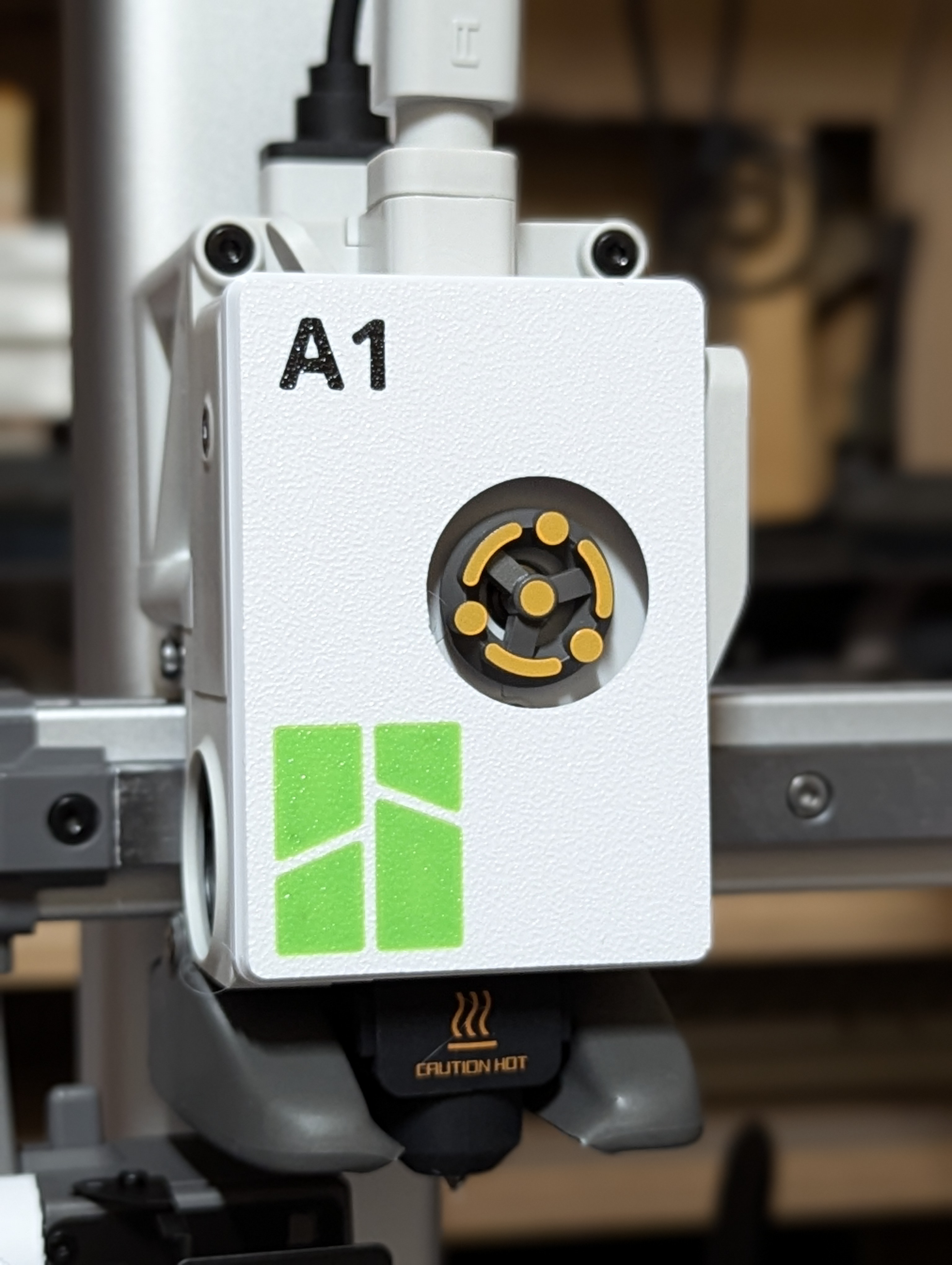 Magnetic A1 Extruder Cover with Logo and blank by GLHTurbo | Download ...
