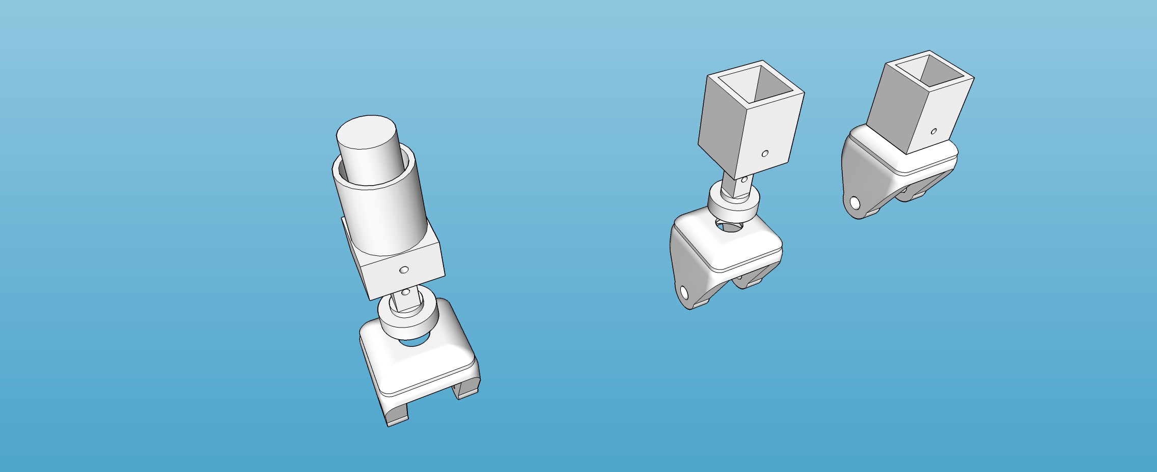 Castor Wheel Mount - Round Tubing Mount by Katfish Heavy Industries ...