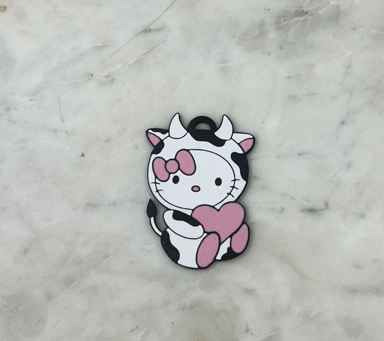 Hello Kitty cow Keychain by Printorama | Download free STL model ...