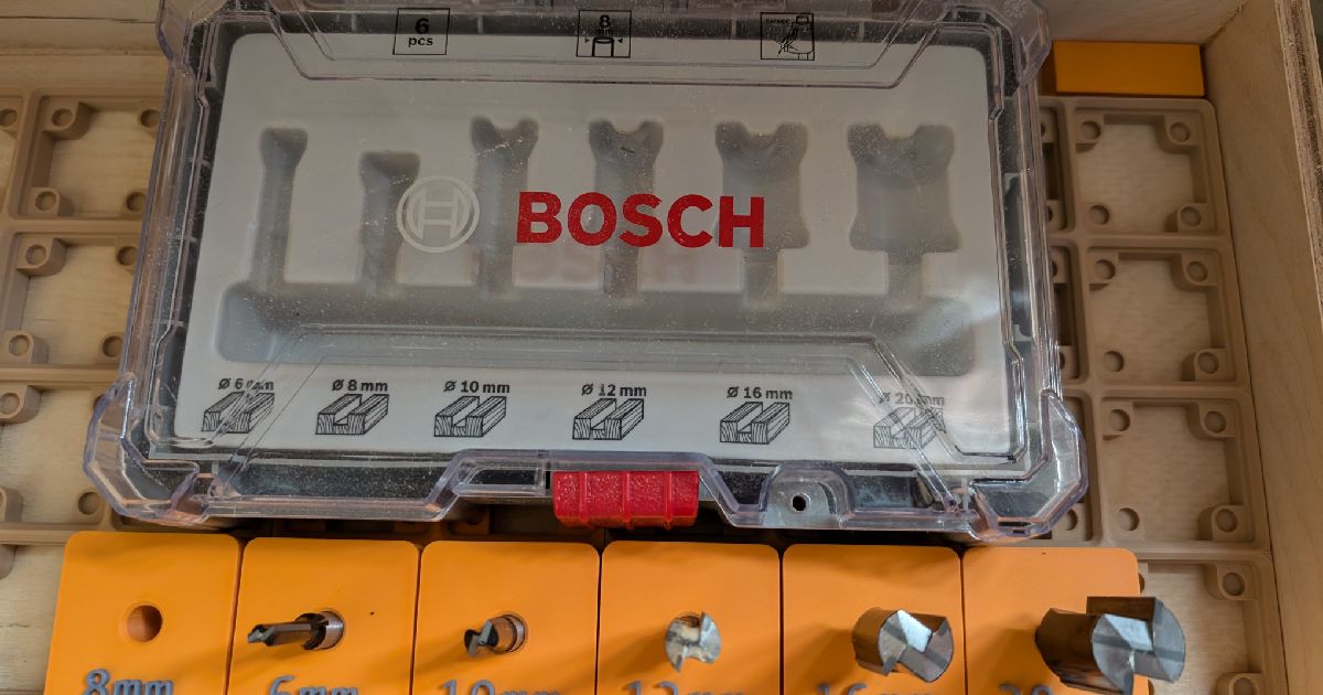 Gridfinity holder for Bosch router bit set (#2) by Bergsten | Download ...