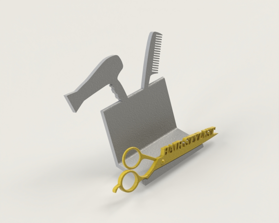 Hair Stylist Business Card Holder by blustyle | Download free STL model ...