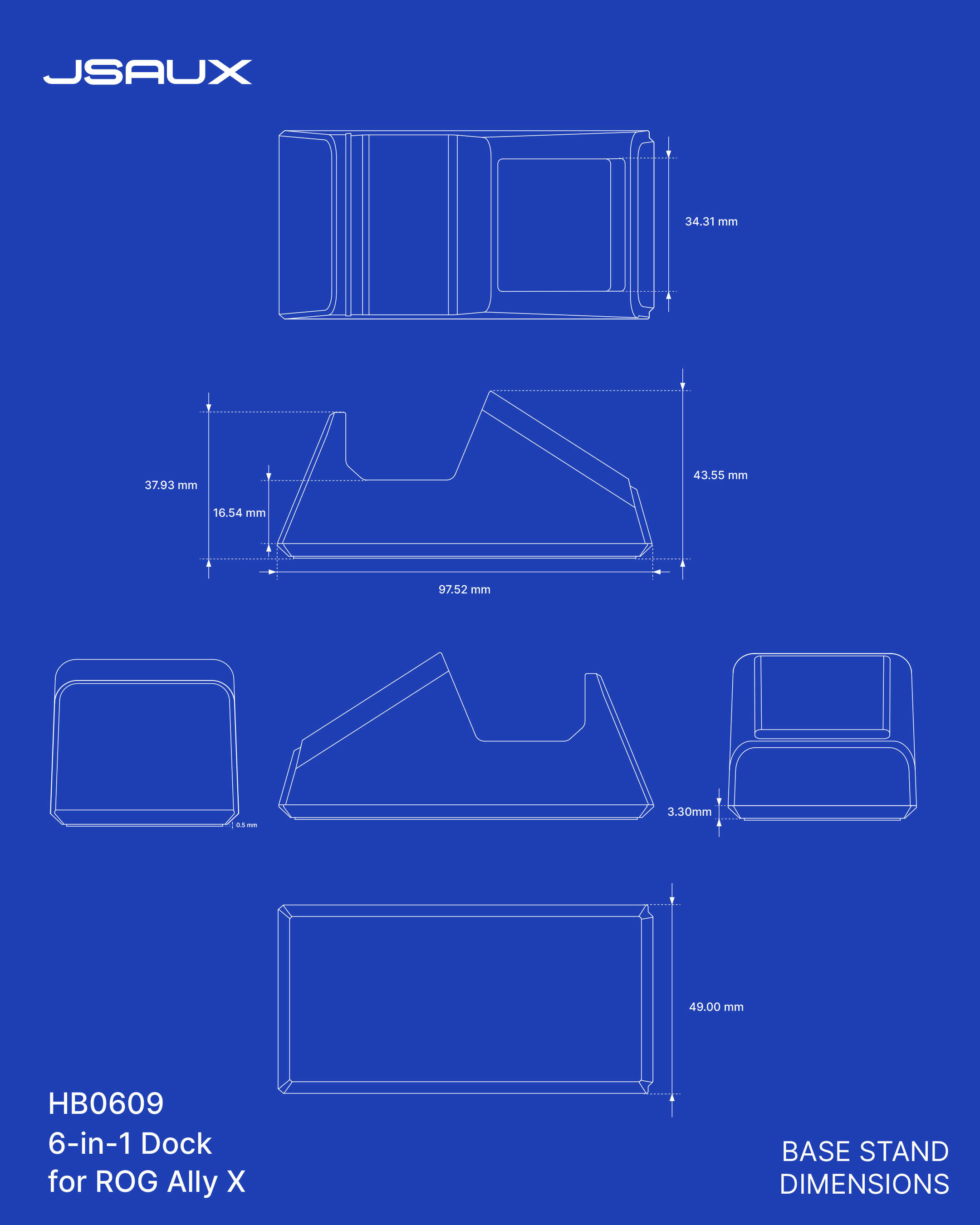 JSAUX HB0609 Docking Station 3D Modeling Toolkit: SWAP SHEET & BASE ...