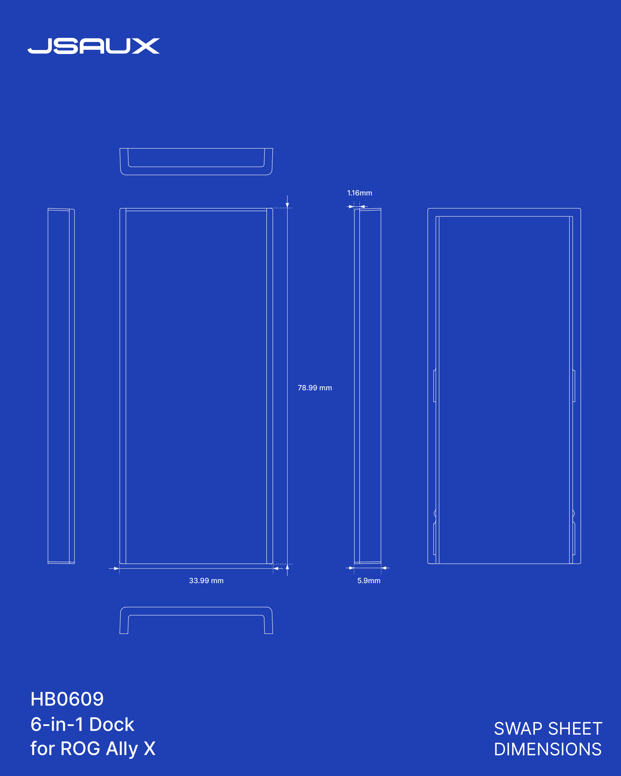 JSAUX HB0609 Docking Station 3D Modeling Toolkit: SWAP SHEET & BASE ...