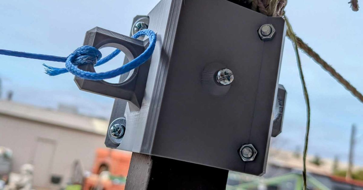 Tie off point Bracket for 50mm box tube pole by Ensi | Download free ...