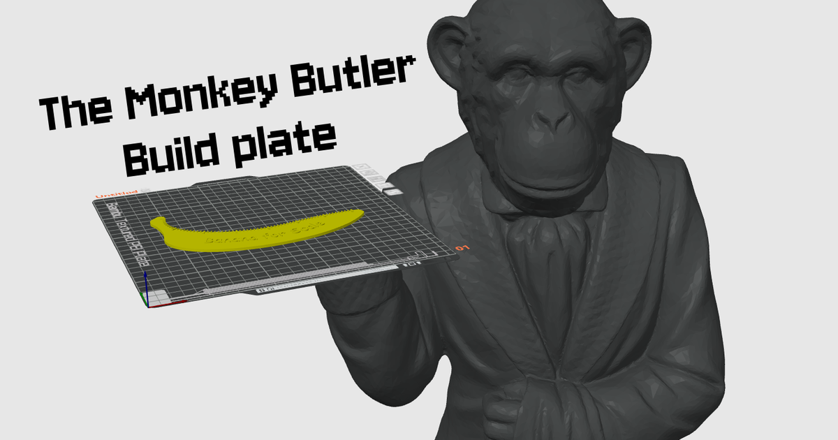 Bambu Lab P1, P1S, X1, X1C Monkey Butler Build Plate por MrCuddles ...
