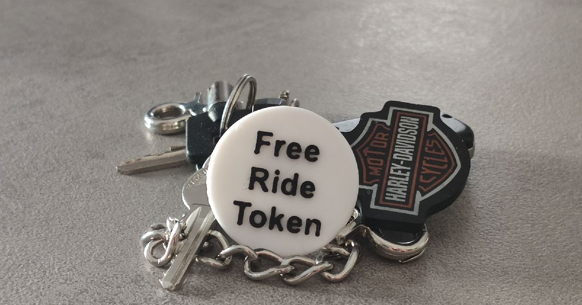 Free Motorcycle Ride Token by lucares | Download free STL model ...