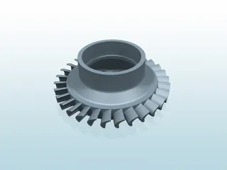 Model of a multi compressor stage ducted fan turbine by Dom | Download ...