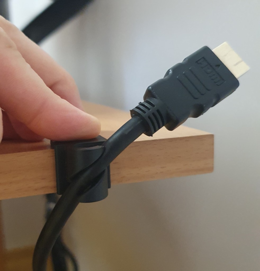 Cable holder for desk by barbuadrian | Download free STL model ...