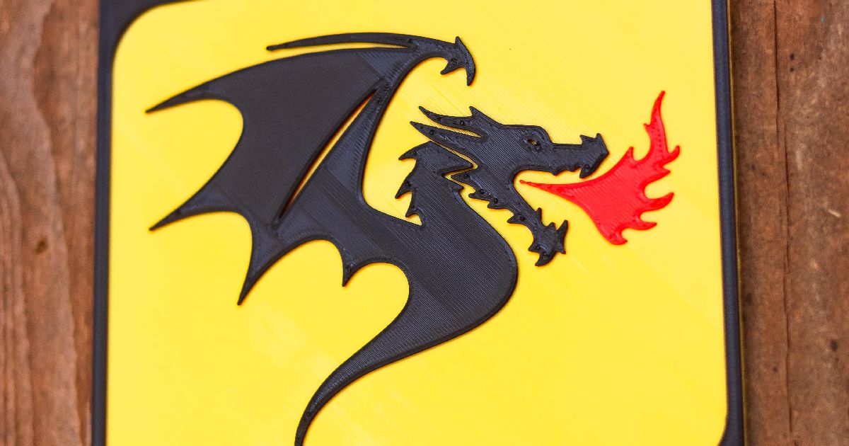 BEWARE LOW FLYING DRAGON sign. Single colorv printer friendly by ...