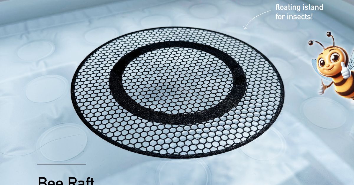 Bee Raft – Insect Pool Island by marcorei | Download free STL model ...