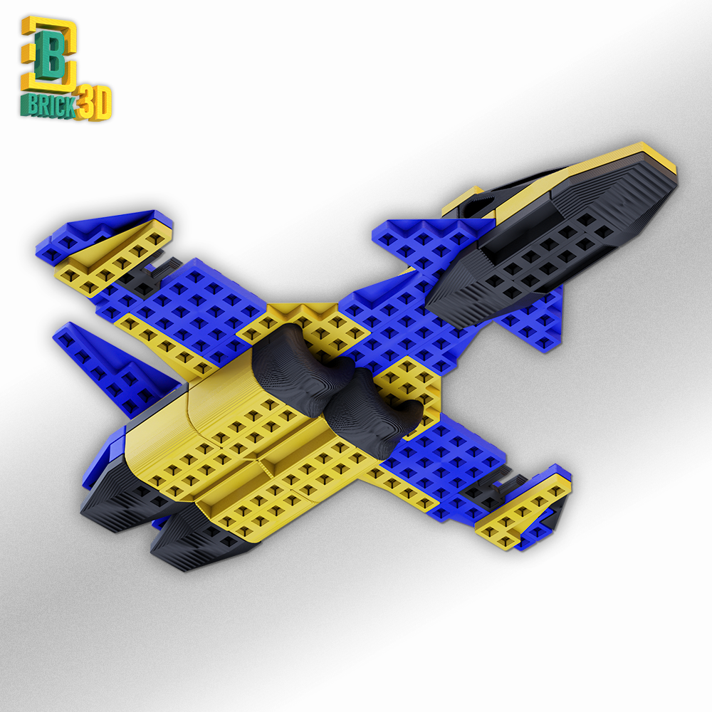Fighter Jet - Brick3D set by Yavorh | Download free STL model ...