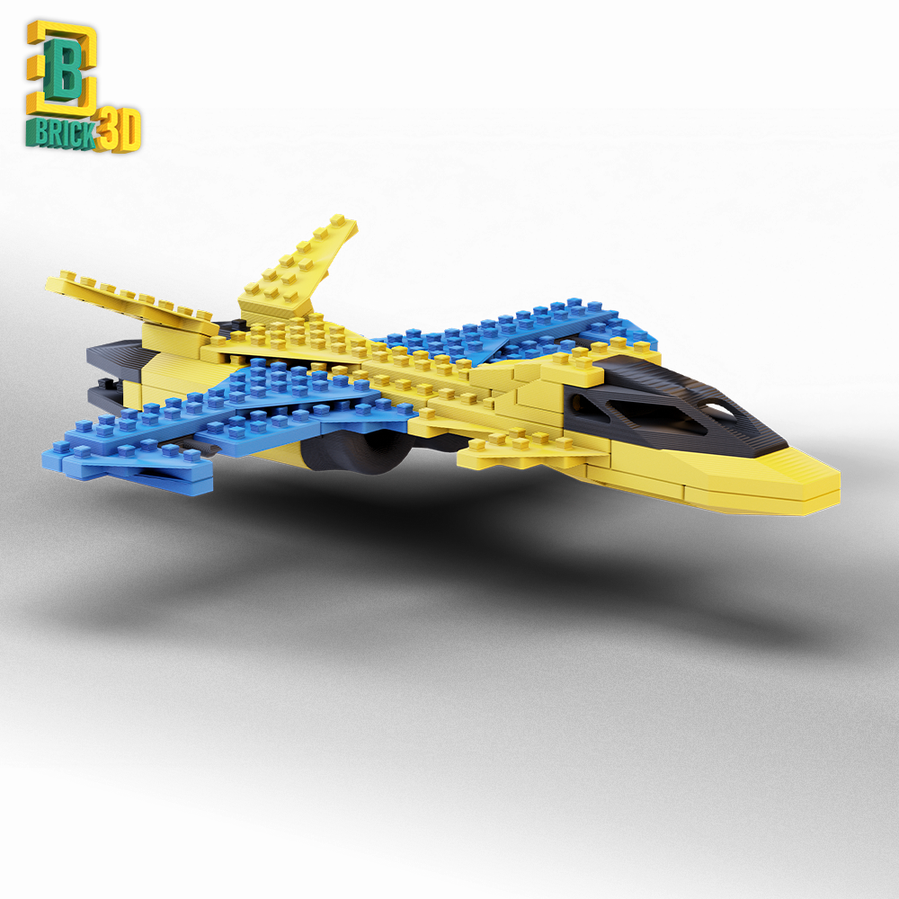 Fighter Jet - Brick3D set by Yavorh | Download free STL model ...