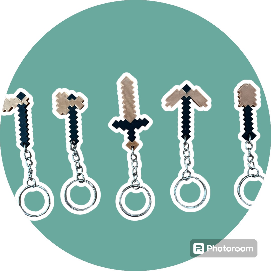Minecraft keychain tools v_1 by LukeWorkshop | Download free STL model ...