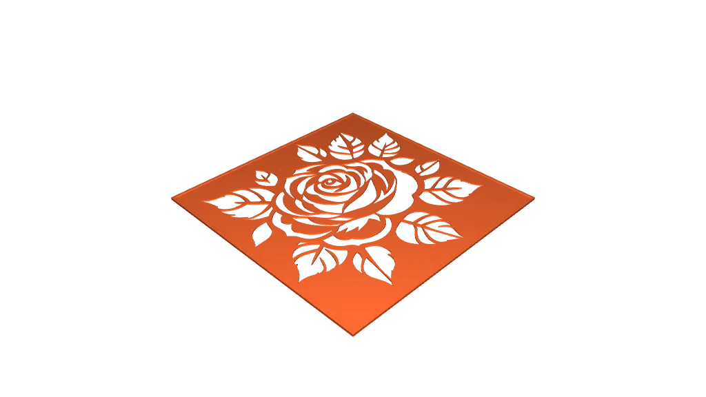 Stencil: Rose 3 by Nina Máčová | Download free STL model | Printables.com