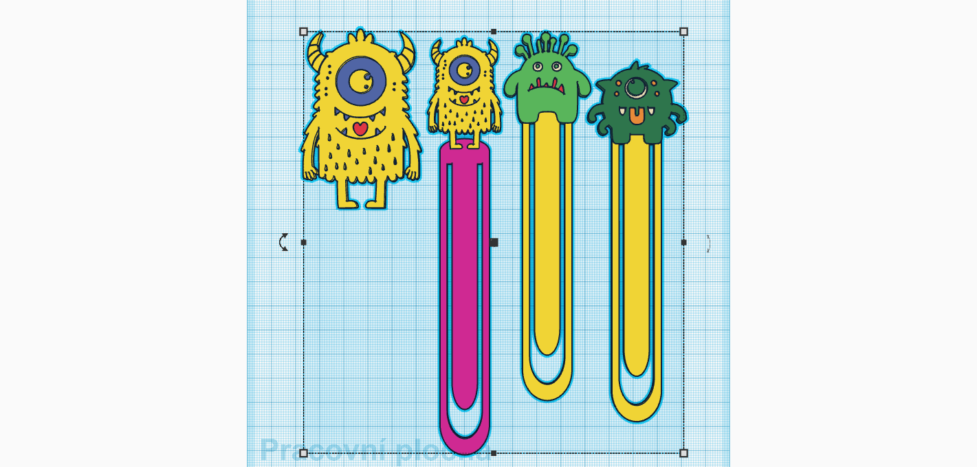Bookmark: Cute monster 1 by Nina Máčová | Download free STL model ...