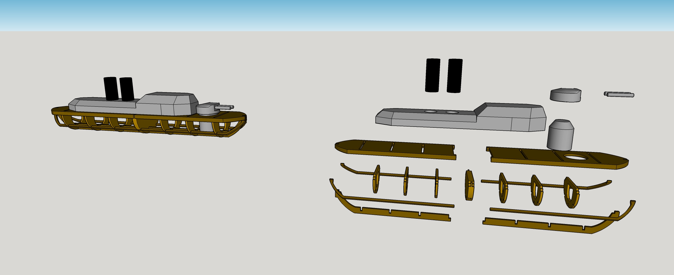 Ship Frame Set - Mk I by Katfish Heavy Industries | Download free STL ...