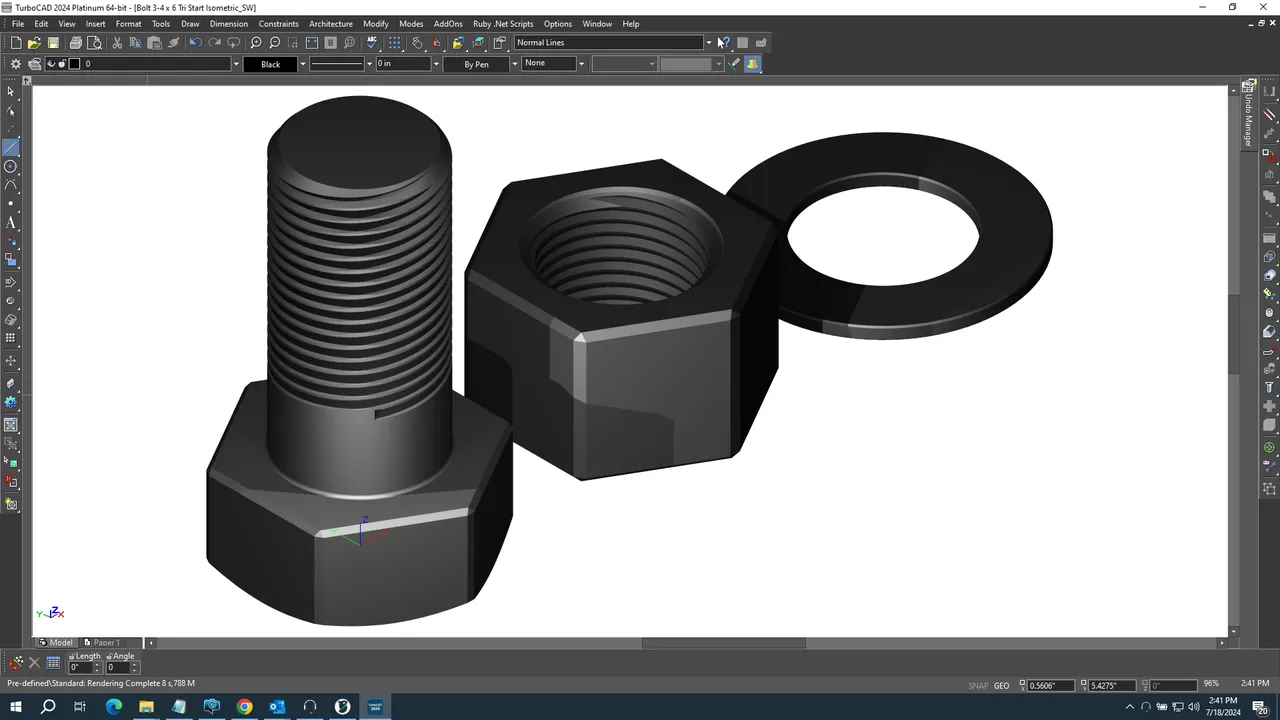 3" Tri Start Nut and Bolt by LIG Computer | Download free STL model ...