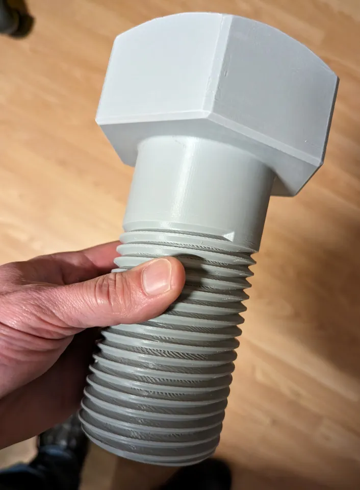 3" Tri Start Nut and Bolt by LIG Computer | Download free STL model ...