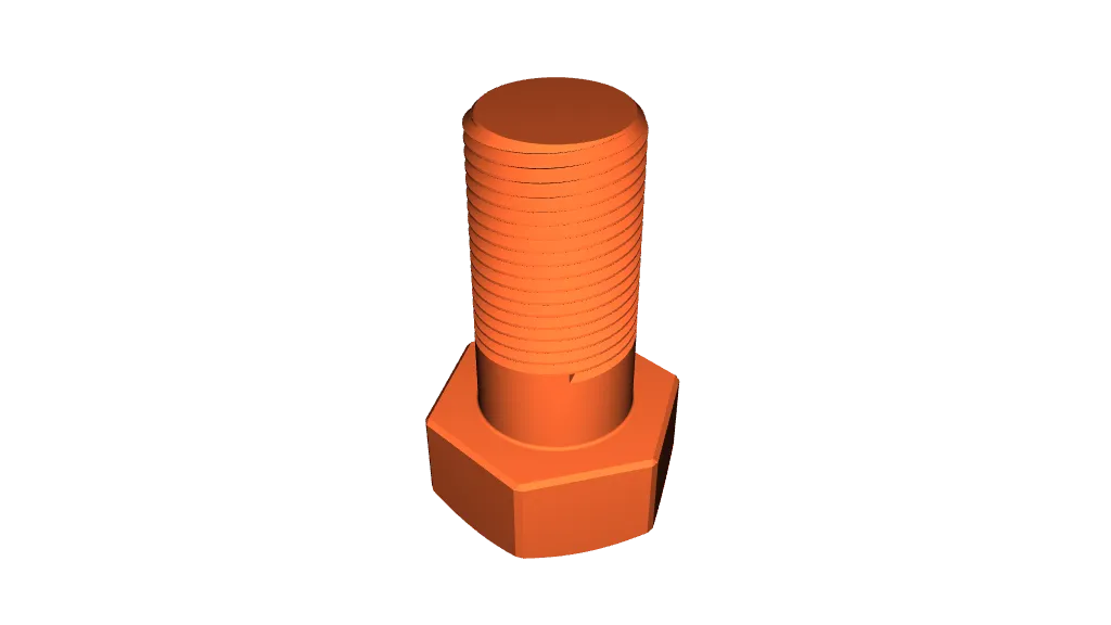 3" Tri Start Nut and Bolt by LIG Computer | Download free STL model ...