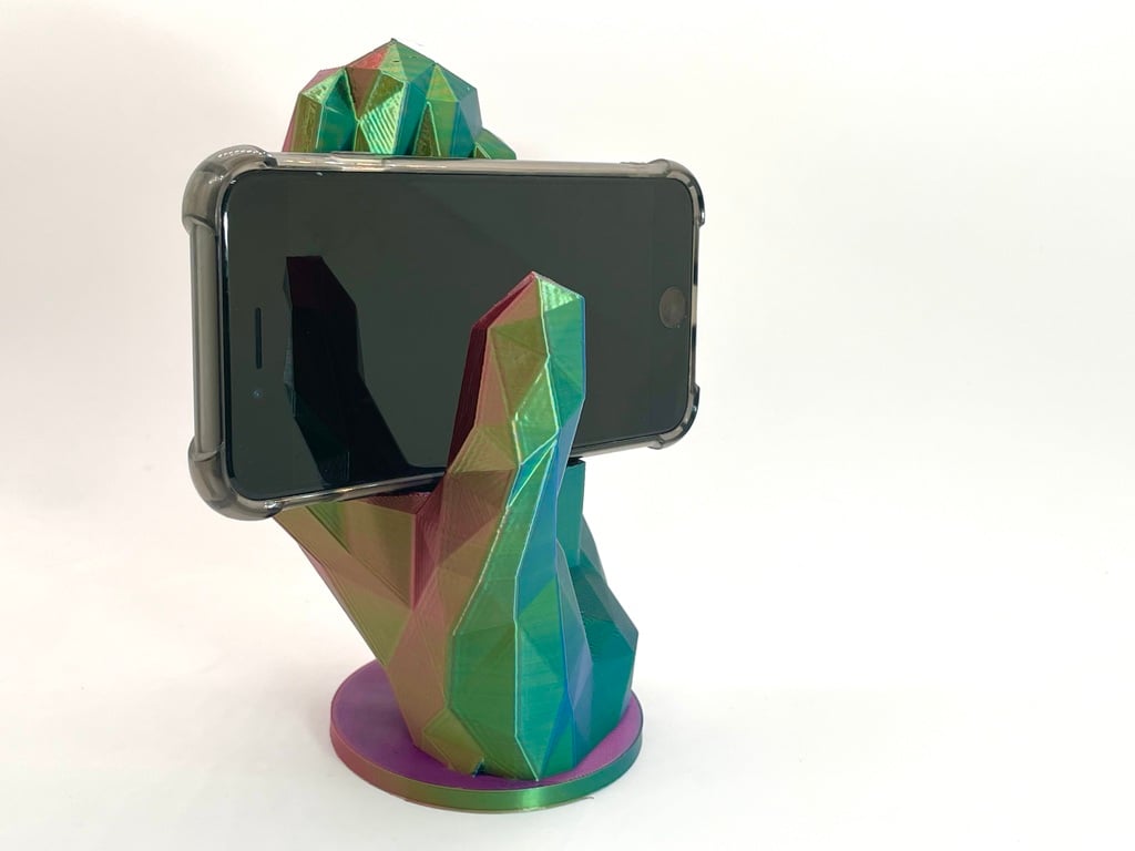 Low Poly Hand Phone Stand & Controller Holder – Support-Free Print by ...