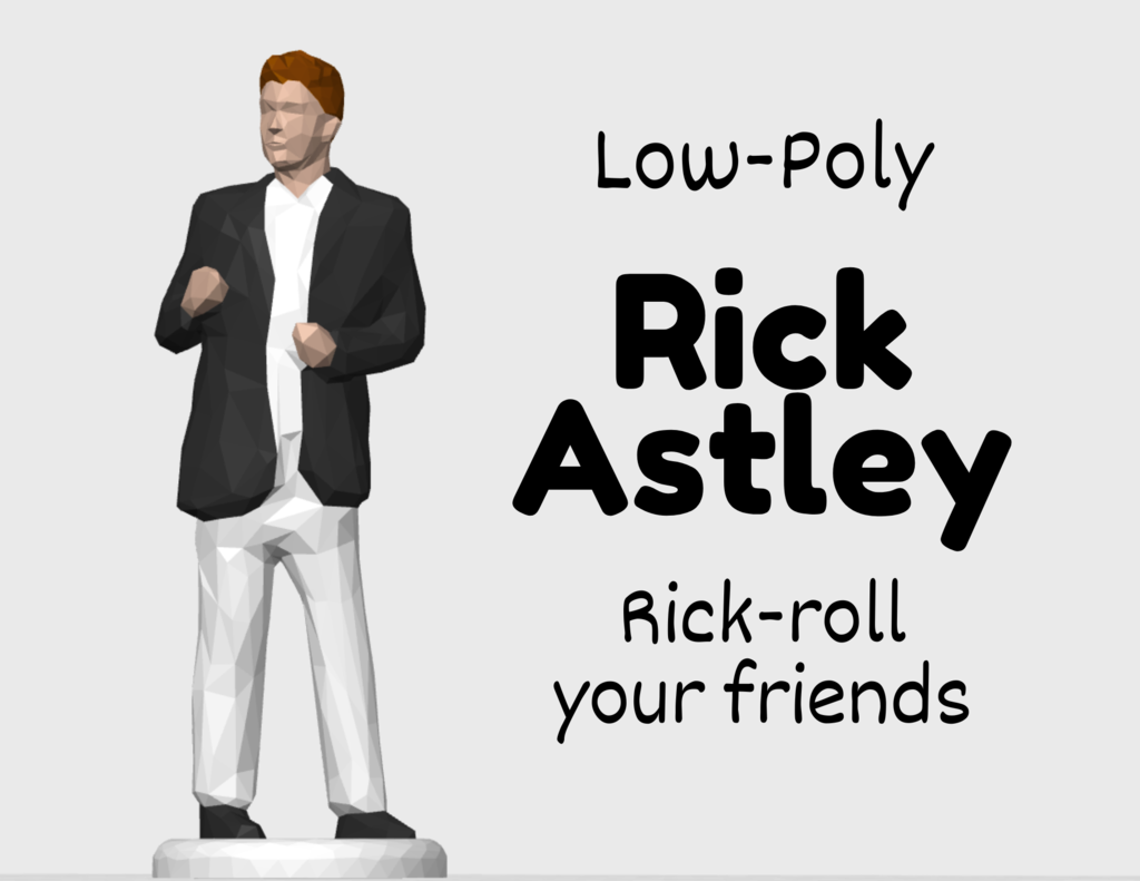 Rick Astley - Low Poly por RyGuy Design | Descargar modelo STL gratuito ...