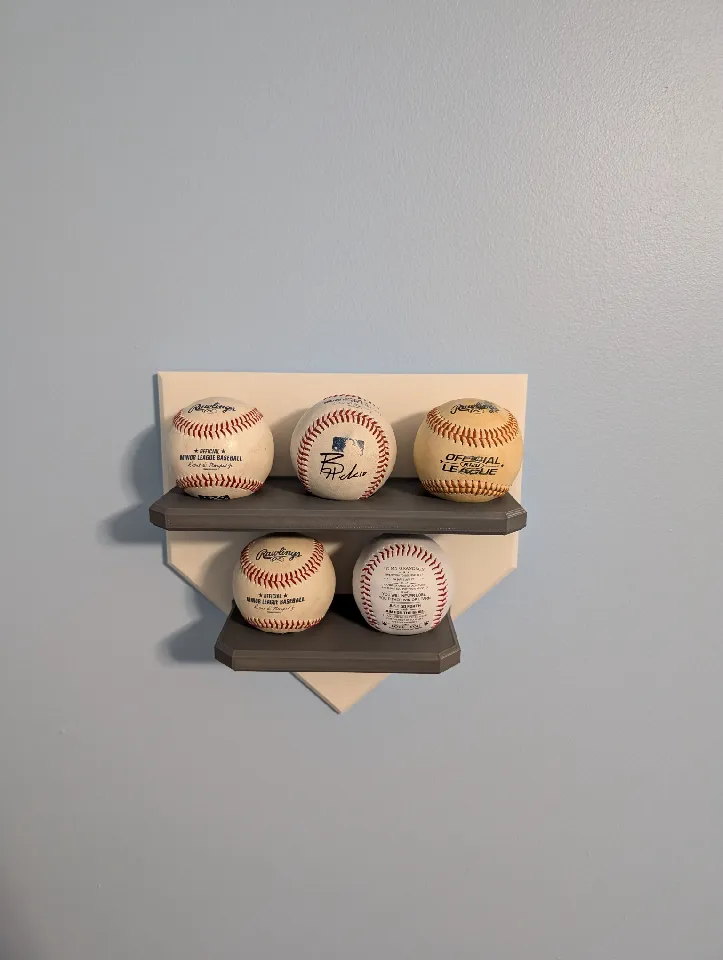 Baseball wall mount by VaultDad | Download free STL model | Printables.com