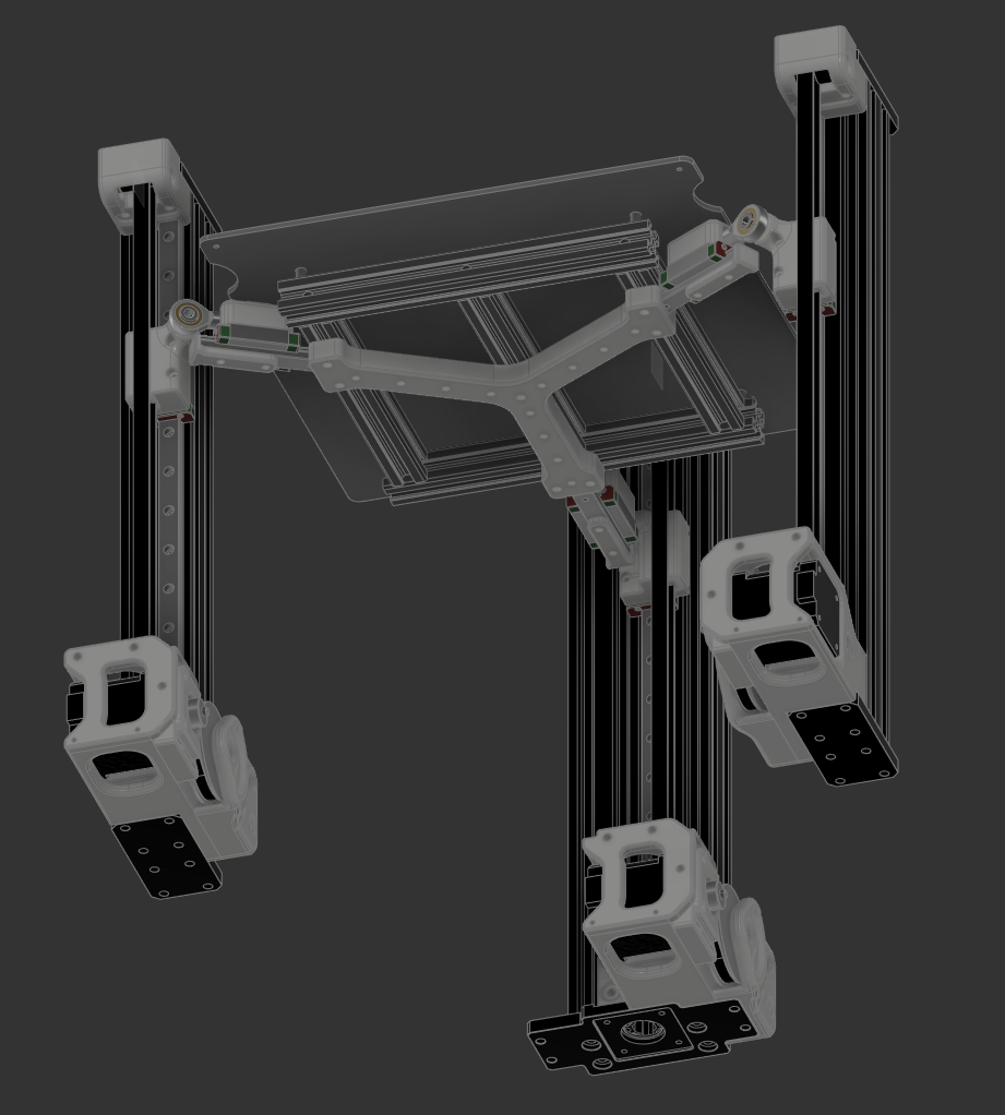 Ender 7 Belted Kinematic Bed Mount (Triple Z) by Emil | Download free ...